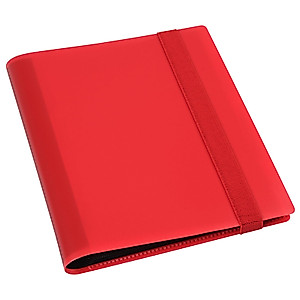 GEAoffice 4 Pocket Card Binder - 2 x 2 Trading Card Collection Album Folder - 160 Side Loading Pocket Binder for TCG, MTG, Sports&Game Cards - Gifts for Card Collector Girls (Red)