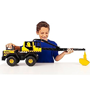 Tonka Steel Classics Mighty Crane - Made with Steel & Sturdy Plastic, Yellow Toy Construction Truck, Boys and Girls, Kids, Toddlers, Ages 3+