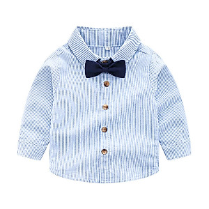 ULAMORE 6 Months -9 Years BoysGentleman Outfits Suit Set with Detachable Suspenders (light blue, 12-18 Months)