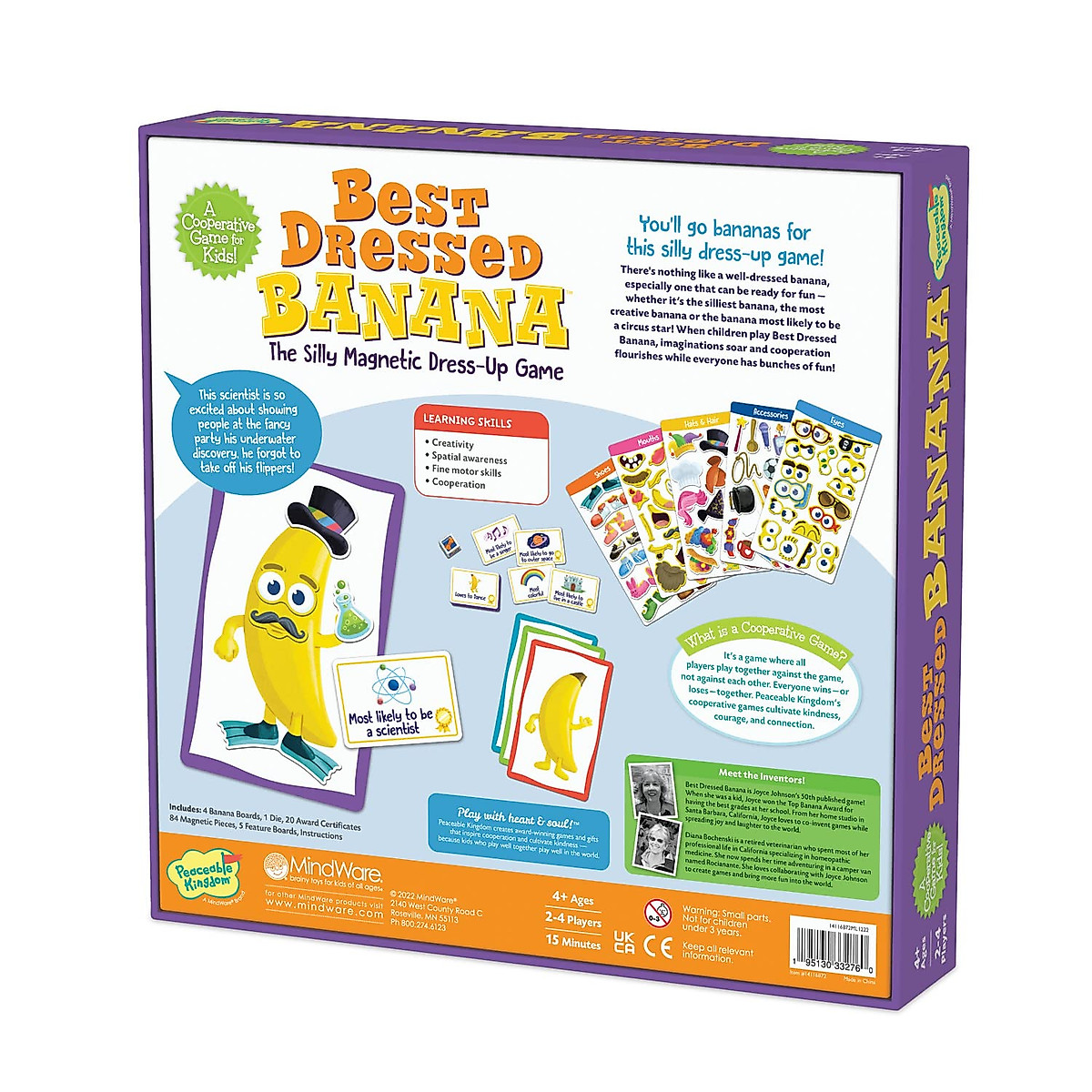 Peaceable Kingdom Best Dressed Banana Cooperative Board Game – Ideal for 2-4 Players Ages 4 and Up