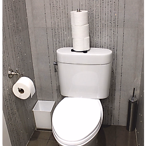 Stainless Steel Suction Cup Paper Towel Holder Kitchen Bathroom Spare Toilet Paper Holder with Nonslip Stable Super Suction Grip Base Countertop