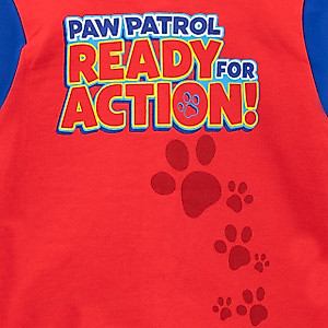 Paw Patrol Jacket | Jackets for Boys | Chase Rubble Marshall | Kids Zip Up Sweater Size 8 Red