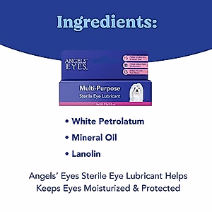 ANGELS' EYES Multi-Purpose Sterile Eye Lubricant | Soothes Dry Irritated Eyes | Safe for Dogs and Cats | Moisturize and Relieves Dry, Itchy Eyes | Tears and Discharge | 3.5g