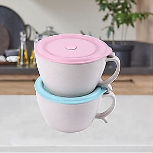 GMAEURL Microwave Ramen Cooker Bowl With Lids Instant Ramen Noodle Bowl With Phone Holder- 40 Oz Large Bpa Free/Food Grade For Office College Dorm Room Instant Cooking Dishwasher Safe