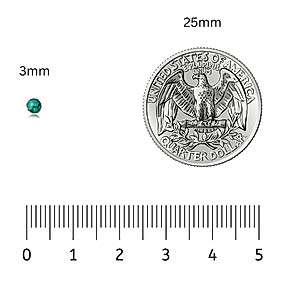 Handmade Turquoise Gemstone Round 3mm Stud Earrings, 925 Sterling Silver, Tiny Circle Studs for Women, Cartilage Earring, Tarnish & Water Resistant, By MiYa Jewelry Creations