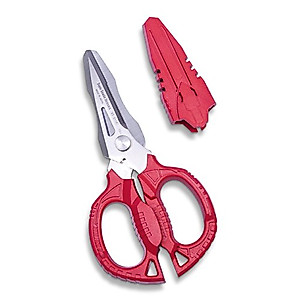 VAMPLIERS vSHEARS: 6.3" All Purpose Heavy-Duty Scissors. 4-in-1 Multipurpose Blade Combination Shears, Premium Japanese Stainless Steel Body. Cuts Carpet, Leather, Rope, Copper Wire and more.…