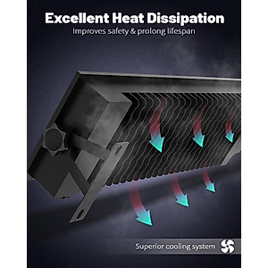 AGranTOP 2 Pack Plug in LED Shop Lights - 100W 15000LM Aluminum Garage Light w/ 9.84ft Power Cord, IP66 Waterproof Shop Lights for Garage, Workshop, Warehouse (Built-in ON/Off Switch)