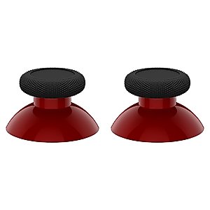 eXtremeRate Replacement Thumbsticks for Xbox Core Wireless Controller, Joysticks Repair Kit for Xbox Series X/S Controller, Custom Analog Stick Buttons for Xbox One S/X/Elite - Carmine Red & Black
