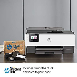 HP OfficeJet Pro 8035e Wireless Color All-in-One Printer (Basalt) with up to 12 Months Instant Ink (Renewed Premium)