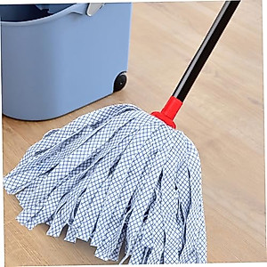GARVALON 2pcs Mop Replacement Head Commercial Mop Head Cleaning Accessories Commercial Cut End Cotton Mop Clip Style Mop Accessories Cloth Mop Refill Non-Woven Mop Heads Mops