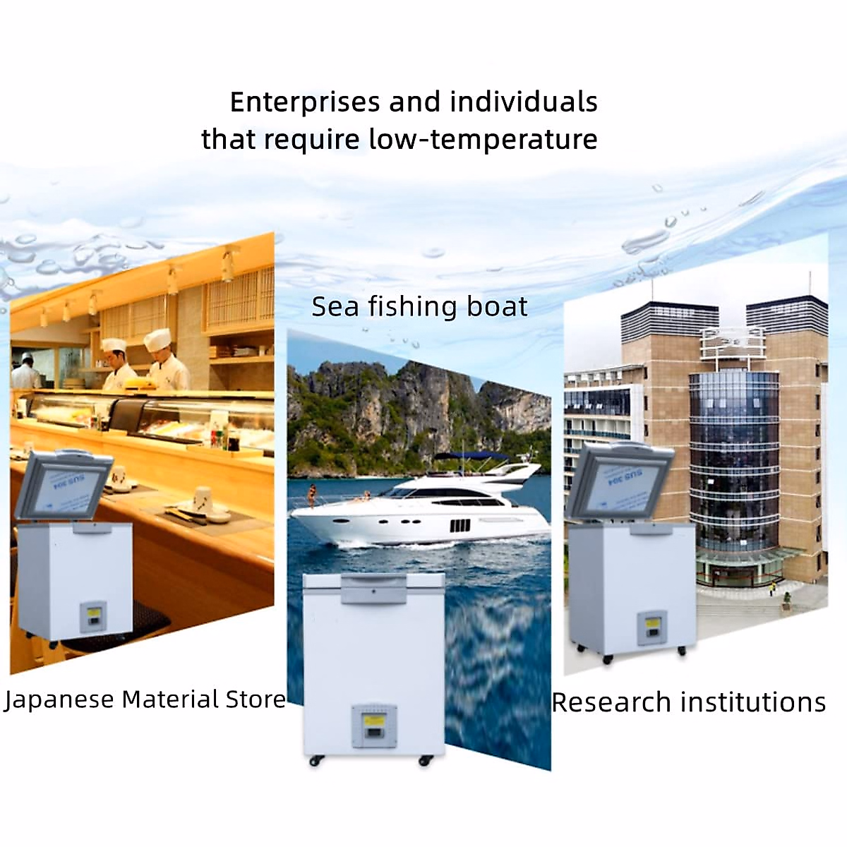 HNRUIDACN -86 ° C 28L (Adjustable from -40 to -86 ° C) Ultra Low temperature Small Commercial Freezer Horizontal Freezer Laboratory Low Temperature Refrigerator