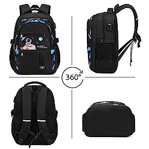 ACESAK Backpack for Boys - Boy Backpack Schoolbag for Boys Kids Children Teens Girls Elementary Middle School Bags, Waterproof Lightweight Kids Bookbag Backpacks Casual Daypack with Lunch Bag Set