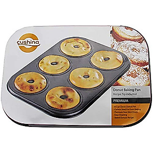 Dohnuts Donut Pan Premium 6 Cup Non-Stick Mini Doughnut and Bagel maker – for Healthier Homemade Baked Cakes