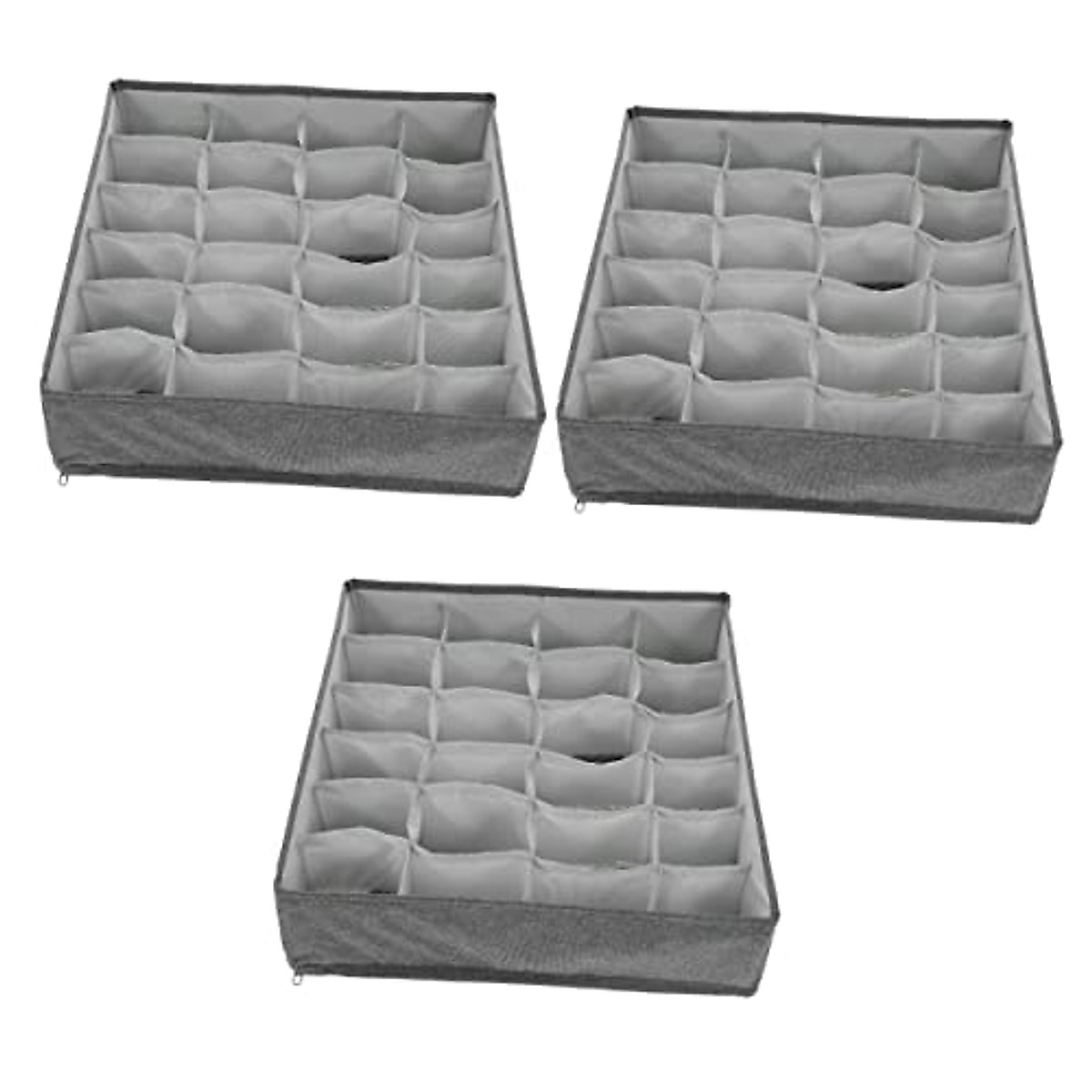 Cabilock 3pcs Fabric Sock Box Dresser Divider Hanging Drawers for Closet Clothing Storage Box Panty Organizers Clothing Organizer Sock Organizer Drawer Organizer for Clothing Sock Divider