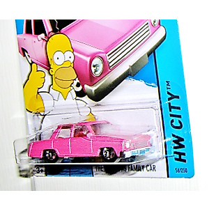 Hot Wheels 2015 HW City The Simpsons Family Car 56/250, Pink