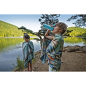 Stanley FlowSteady Bear Cub Bottle, 17oz, Stainless Steel Insulated Water Bottle for Kids (8 and Above) with 3 Interchangeable Metal Badges