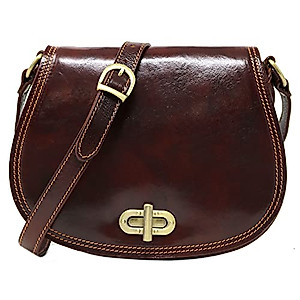 Floto Firenze Women's Saddle Bag Crossbody Shoulder Bag Handbag