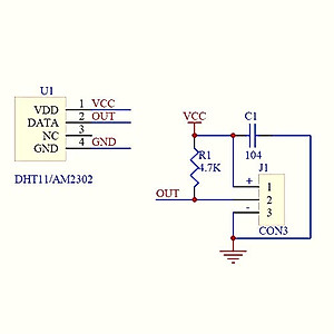 HiLetgo 2pcs DHT22/AM2302 Digital Temperature And Humidity Sensor Module Temperature Humidity Monitor Sensor Replace SHT11 SHT15 for Arduino Electronic Practice DIY