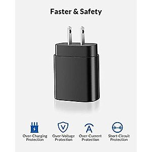 25W USB C Fast Charger for Samsung Galaxy S23/S23+/S23 Ultra/S22/S21/S21+/S21 Ultra/S20 Plus/Note 20/Note 10/A71/A51/A23/A21/A14/A10E, 2Pack Type C Fast Wall Charger Block with 6FT USB C to C Cable