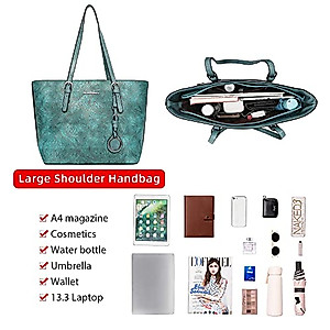 Women Handbags Set Tote Bag for Women Large and Medium Shoulder Bag Satchel Hobo 2pcs Purse Set MWC2-G052TQ