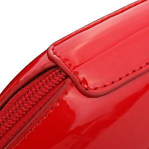 Women Leather Lips-shaped Evening Clutch Purses Crossbody Bags Vintage Banquet Handbag (Red)