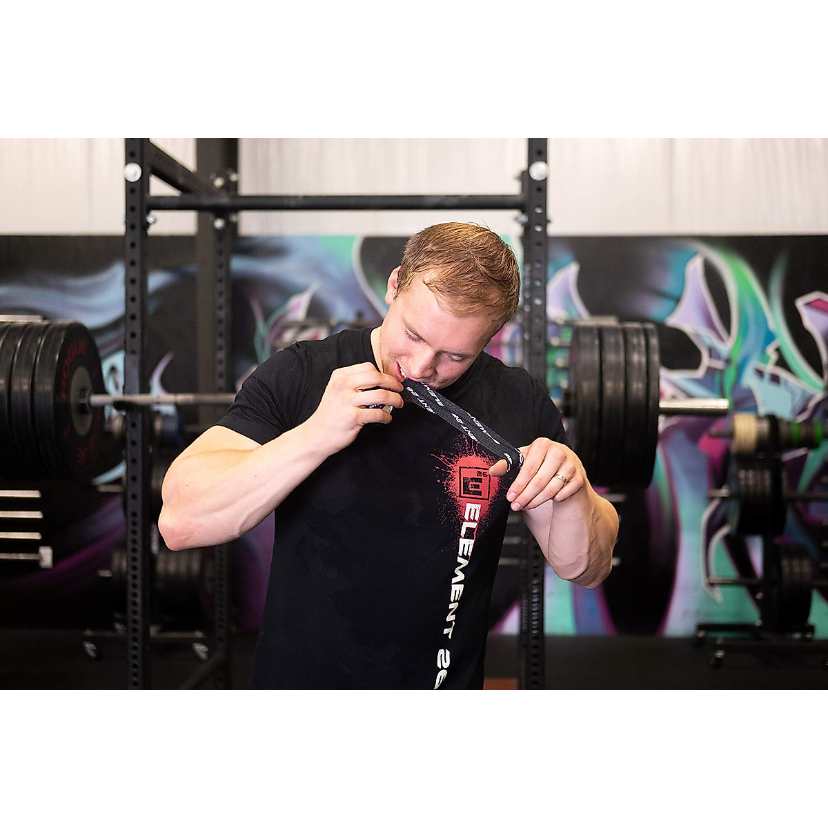 Element 26 Athletic Weight Lifting Tape - Premium Thumb and Finger Tape - Black Hook Grip Tape - Sticky and Stretchy Tape with Sweat Resistant Adhesive (3 Rolls - 1.5" Width, Black)