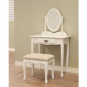 Frenchi Home Furnishing Vanity Set with Stool and Mirror