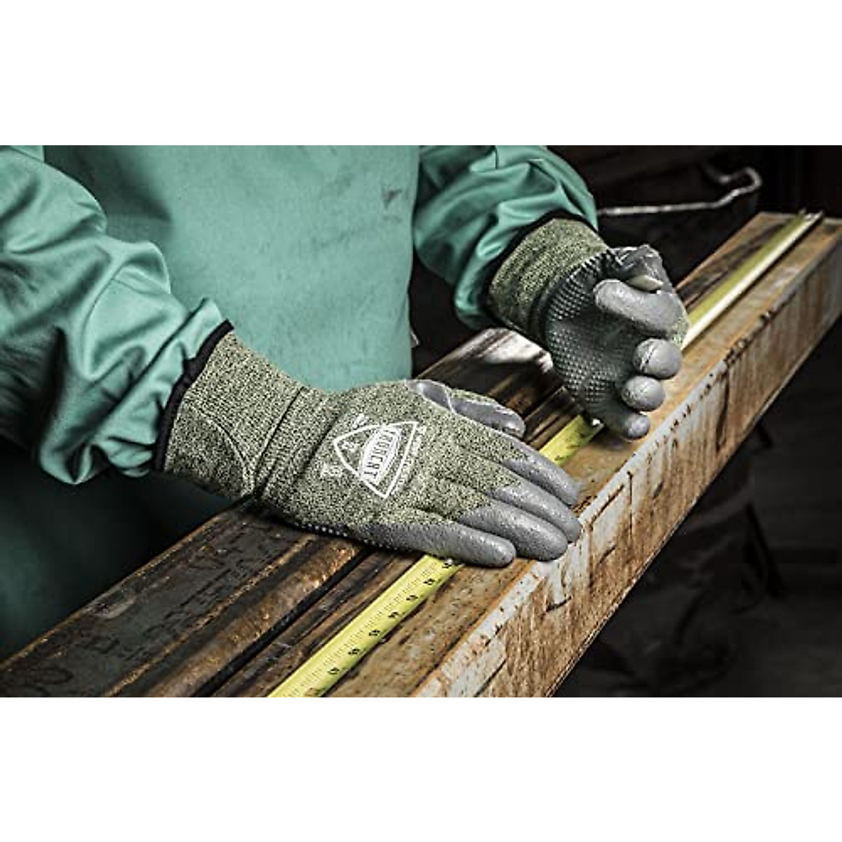 IRONCAT 6100 Metal Tamer TIG Welding Gloves - [1 Pair] Medium, Material Used>, Fire Resistant Silicone Coated Palm Knit. Welder Safety Wear