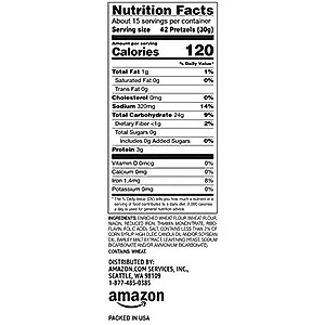 Amazon Brand - Happy Belly Pretzel Sticks, 1 Pound (Pack of 1)