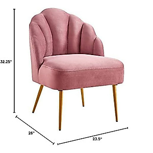 Ball & Cast Accent Chair, 26D x 23.5W x 32.25H in, Rose