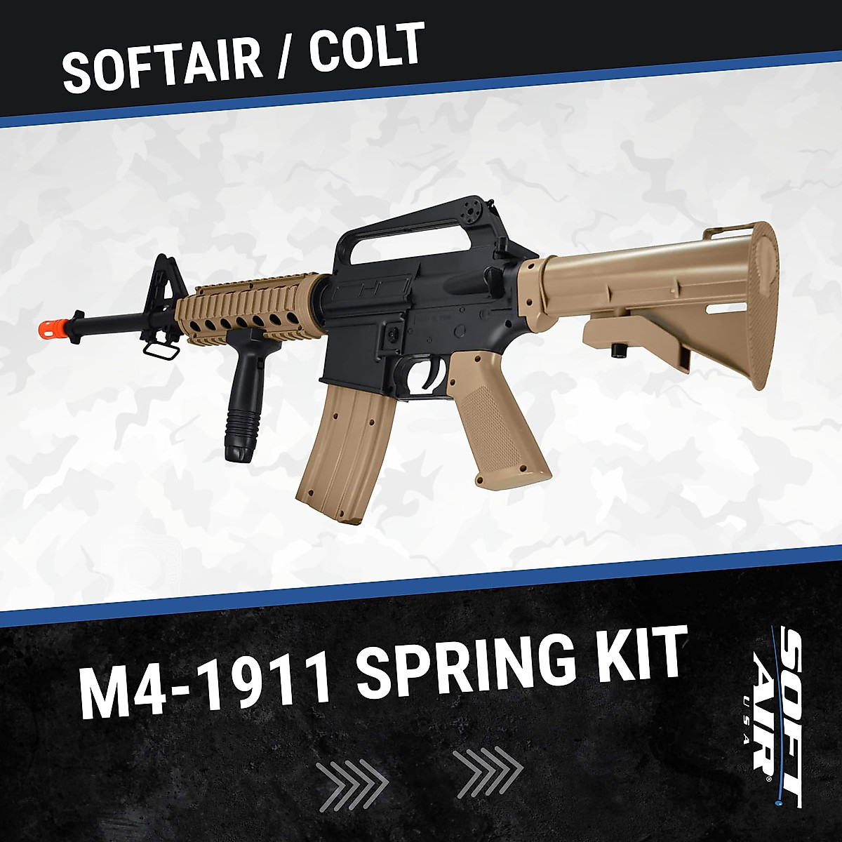 Colt Soft Air RIS Spring Airsoft Rifle and Pistol On-Duty Kit, Tan (180790)
