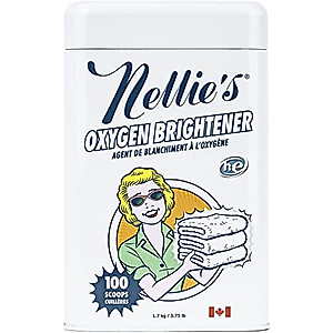 Nellie's Laundry Soda (3.3 lbs for 100 loads) and Nellie’s Oxygen Brightener - Cleaning Combo Package … (Combo Pack 100)