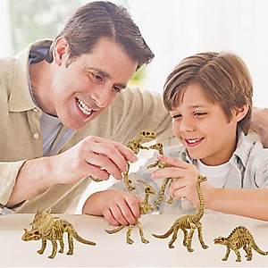 ZHFCGO 6 Inch Dinosaur Fossil Skeleton for 3 4 5 6 7 8 9 10+ Year Old, Dino Bones for Science Play Rewards, Dino Sand Dig Toys, Educational Gift, Party Favors for Kids (12 Packs)