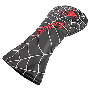 Golf Builder 4pcs/Set Spider Embroidery Black Golf Club Driver Fairway Wood Hybrid Head Covers 1 3 5 UT Covers