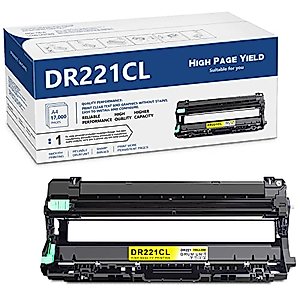 DR221CL Yellow Drum Unit 1-Pack Compatible DR-221CL Drum Unit Replacement for Brother DR221CL Drum Unit HL-3140CW 3180CDW DCP-9020CDN MFC-9130CW 9340CDW Printer (Not Include Toner)