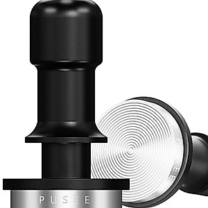 PUSEE 53mm Espresso Coffee Tamper,Premium Calibrated Espresso Tamper 30lb Coffee Tamper with Spring Loaded,100% Stainless Steel Ground Tamper for Barista Home Coffee Espresso Accessories Upgrade3.0