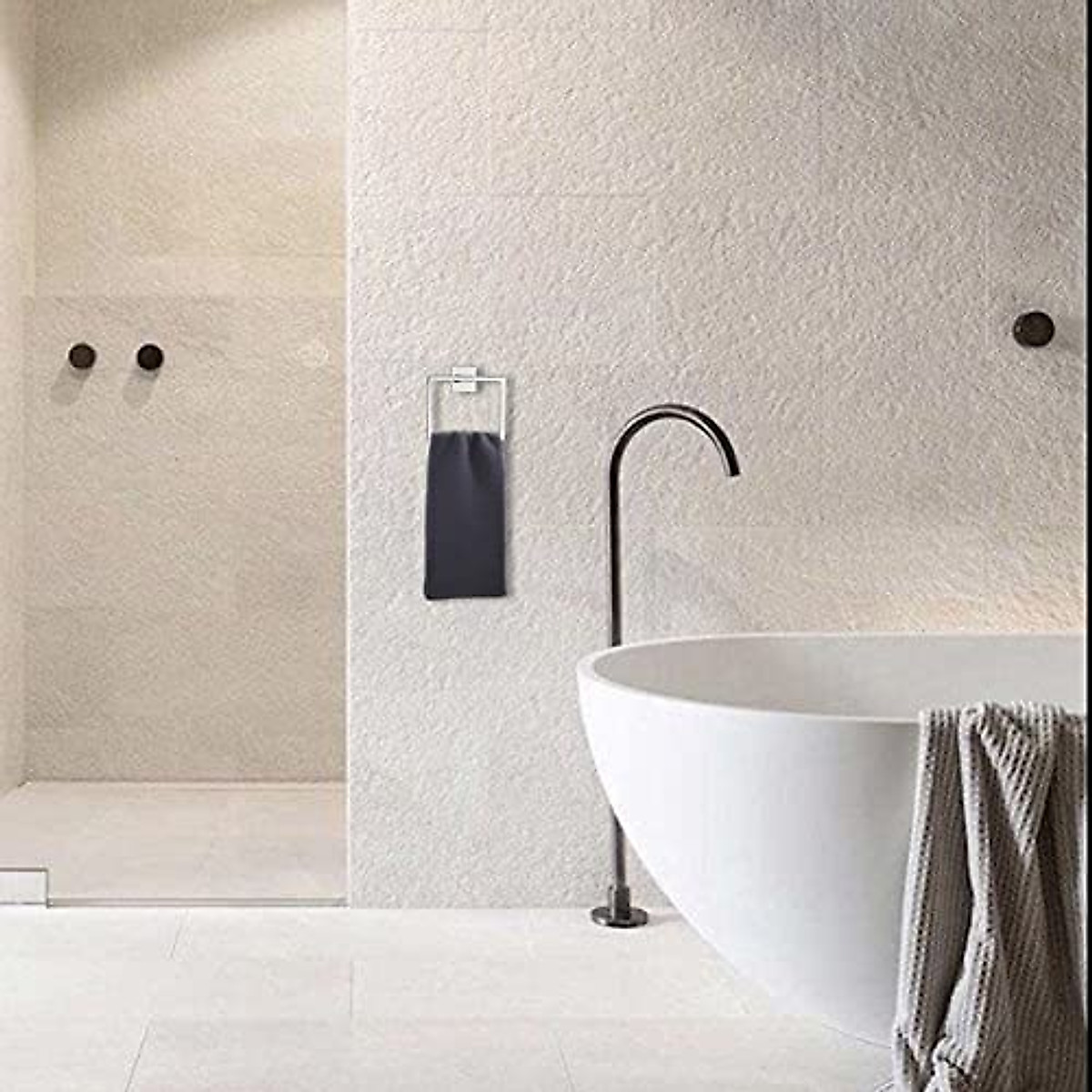 Hand Towel Bar, Bathroom Accessories Towel Holder, SUS304 Stainless Steel Hand Towel Rack Chrome Polish Finished, Bath Hardware Square Towel Rod, Wall Mounted.