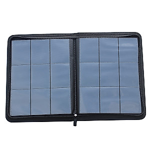 WINTRA 504 Pockets Classical Brown leather Card Binder, Premium 9-Pocket Trading Card Collectors Album, Side Load Card Holder for Various Trading Cards (Brown)