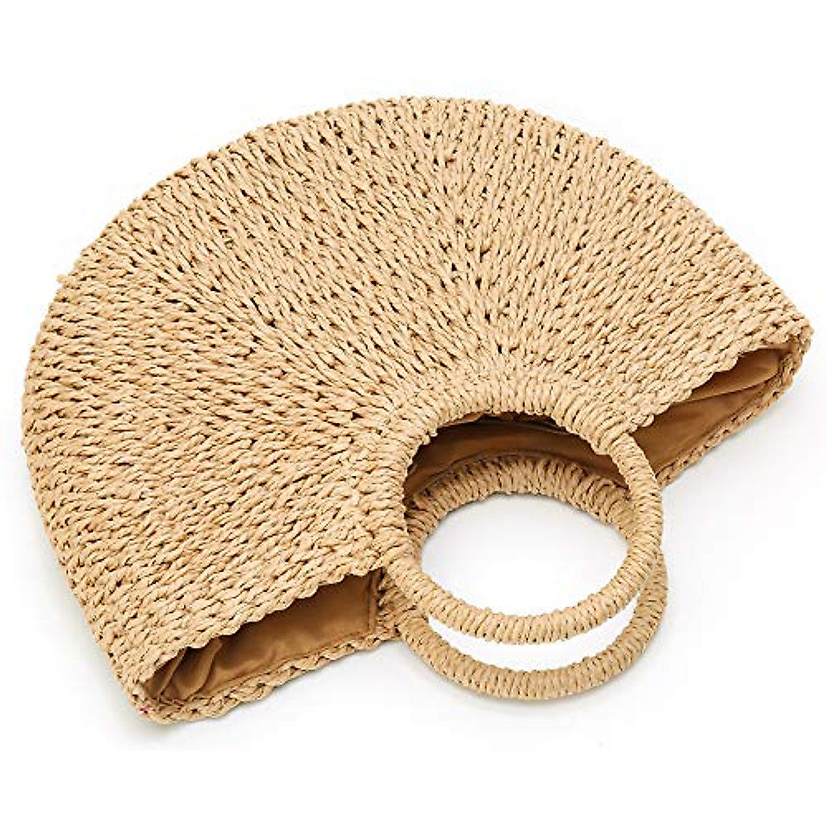 Womens Large Straw Bags Beach Tote Bag Hobo Summer Handwoven Bags Purse With Pom Poms