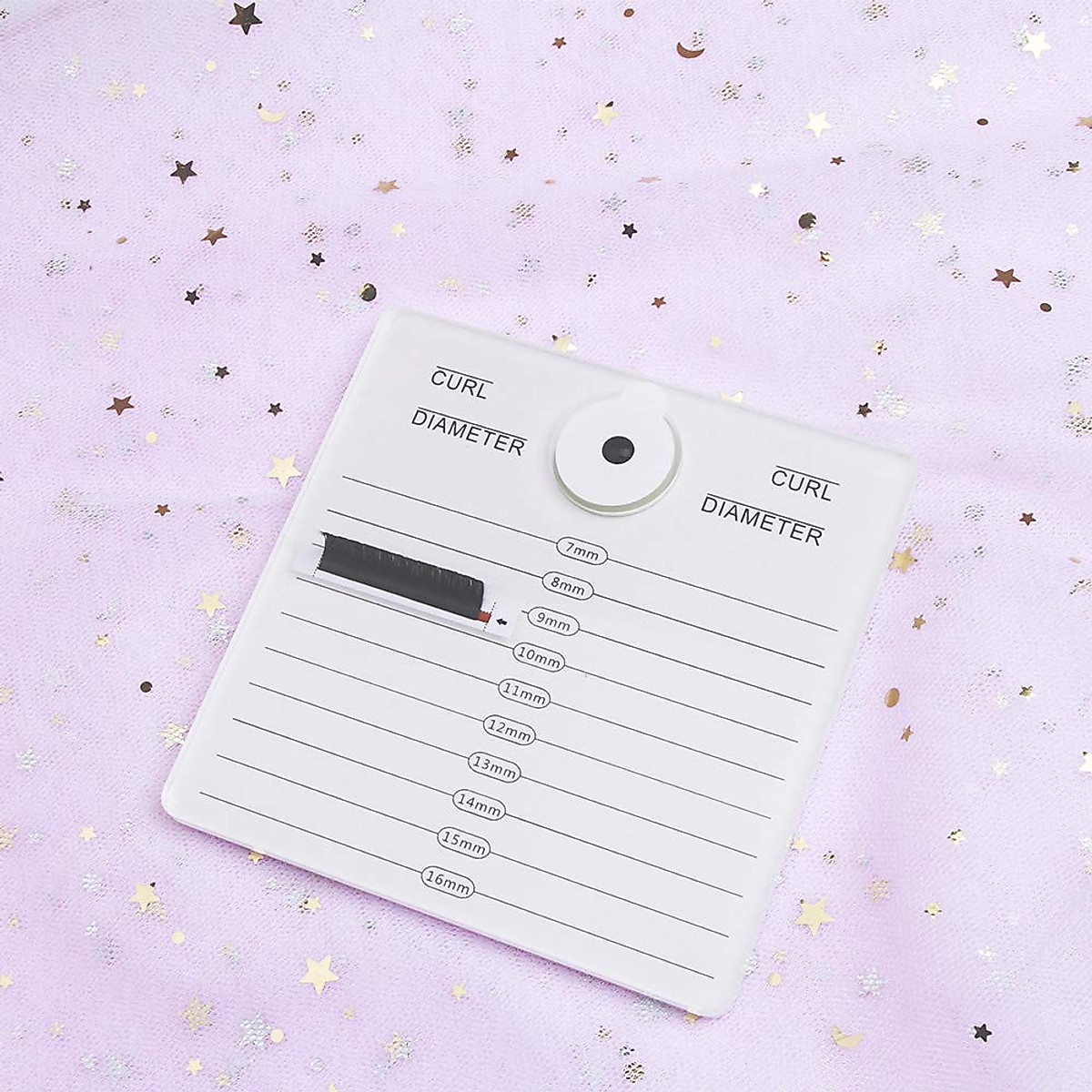 HERSQUEEN 2-in-1 Eyelash Extensions Adhesive Glue Pallet Holder With Jade Stone Acrylic Lash Tile Hand Plate Lash Pallet White Lash Tray Holder Display