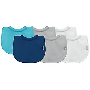 green sprouts Stay-dry Milk Catcher Bibs (3 Pack) | Collar absorbs milk to prevent rashes | Waterproof inner layer, Absorbent terry cotton, Machine washable