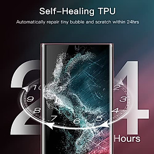 JETech Screen Protector for Samsung Galaxy S22 Ultra 5G 6.8-Inch with Camera Lens Protector, Flexible TPU Film, Fingerprint ID Compatible, HD Clear, Easy Installation, 2-Pack Each