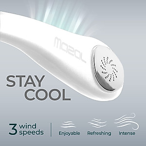 Neck Fan, Bladeless Neck Fan, Portable Fan Rechargeable, Personal Fan, Hands Free 3 Speeds 4000mAh USB, Adjustable Hanging Neck Fan, Training, Travel, Office, Outdoor Wearable Neck Fan For Women & Men
