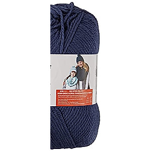 Bernat Big Ball Chunky Solid Yarn, 14 oz, Gauge 6 Super Bulky, 100% Acrylic, Faded Denim (Pack of 2)
