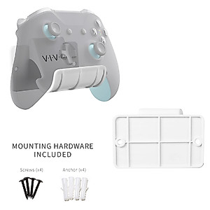 VIVO Universal Video Game Controller Wall Mount Holders, Compatible with PlayStation, Xbox, NVIDIA, Nintendo Switch Controllers, and More, 2-Pack, White, MOUNT-GM01CW