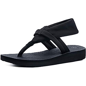 atika CLSL Women's Outdoor Walking Sandals, Open Toe Arch Support Trail Hiking Sandals, Strap Sport Sandals Water Shoes, Yoga Sandal Zen Black, 7