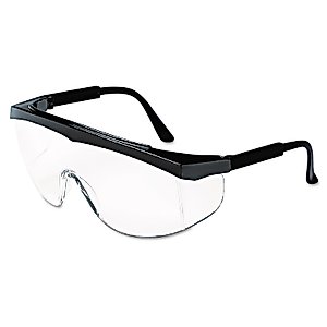 MCR Crews SS110 Stratos Safety Glasses Black Frame Clear Lens 1 Pair