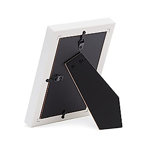Amazon Basics Rectangular Photo Picture Frame, 4" x 6", Pack of 5, White