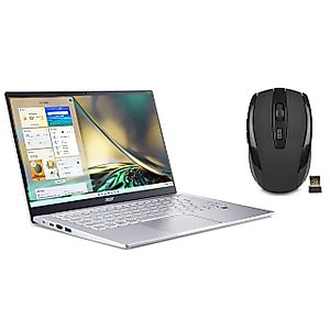 acer Swift 3 14” FHD Premium Laptop | 11th Gen Intel Core i7-1165G7 | 8GB RAM| 1024GB SSD | Backlit Keyboard | Fingerprint Reader | Windows 11 Home | Silver | Bundle with USB 3.0 Hub