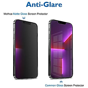 Mothca for iPhone 14/iPhone 13/13 Pro (6.1-inch) Matte Privacy Screen Protector [NOT for iPhone 14 Pro] with Alignment Sticker, Full Coverage Anti-Spy Anti-Glare Anti-Fingerprint Tempered Glass Film